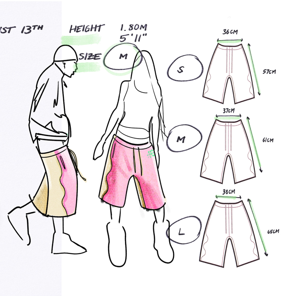 Huni Shorts "Pink" – Huni Design